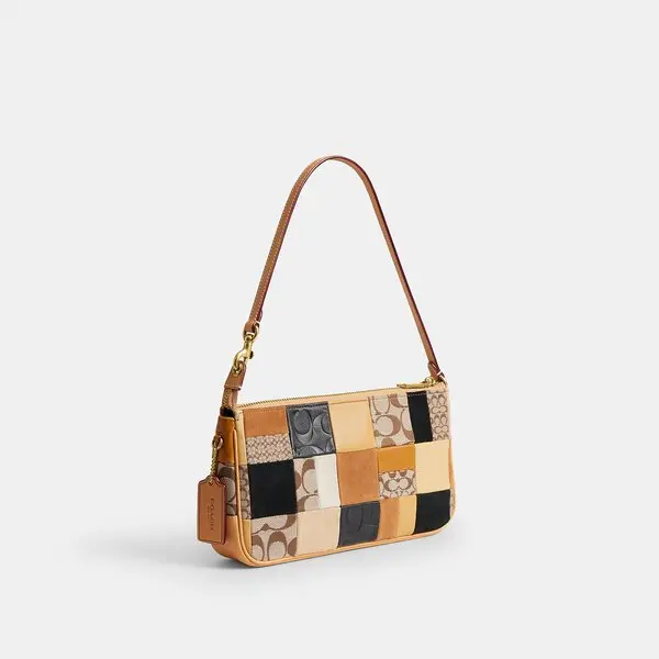 Coach Plaza Bag 25 With Patchwork - Brass/Brown Multi | Editorialist